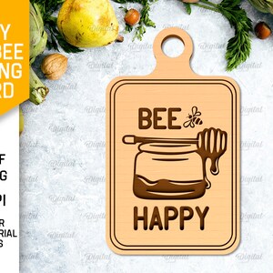 Honey With Bee Cutting Board Bundle, Kitchen Cutting Board Laser Cut ...