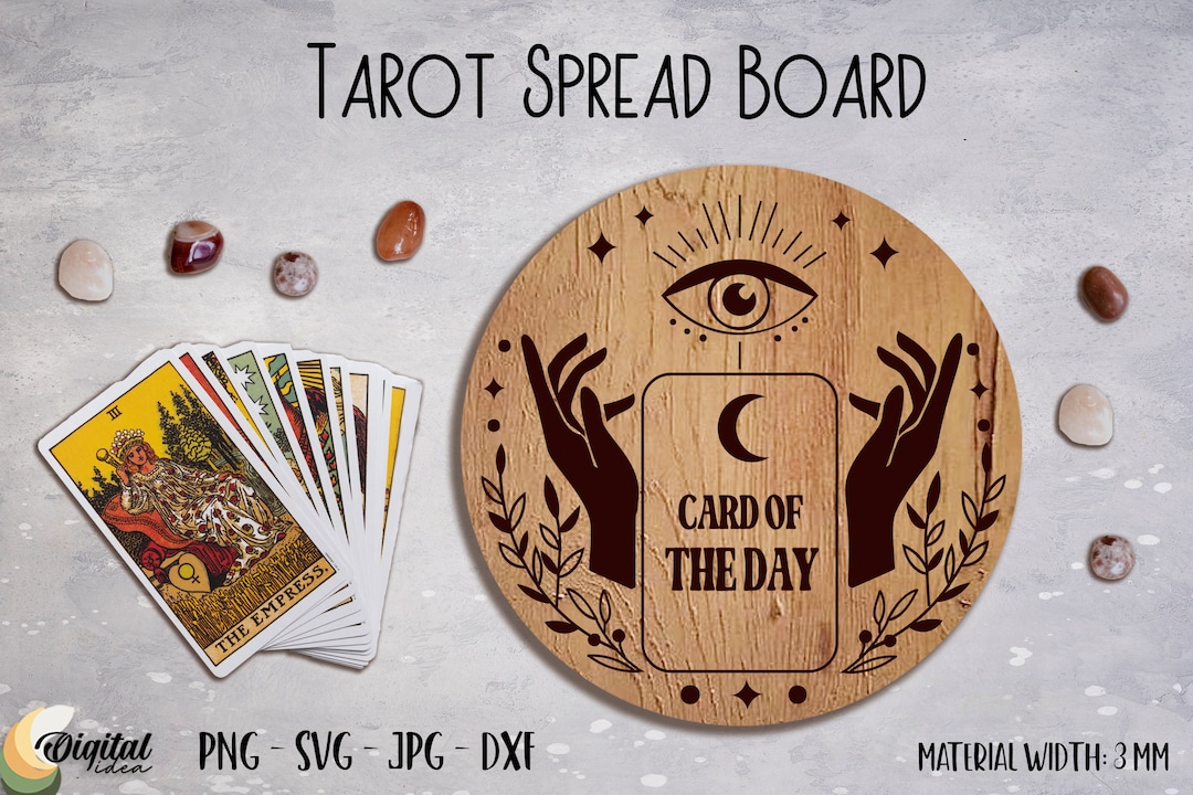 Card of the Day Board SVG, Tarot Spread Board Lasercut, Halloween Laser ...