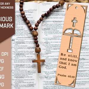 Wooden Religious Bookmarks Bundle, Christian Engraved Bookmark Laser ...