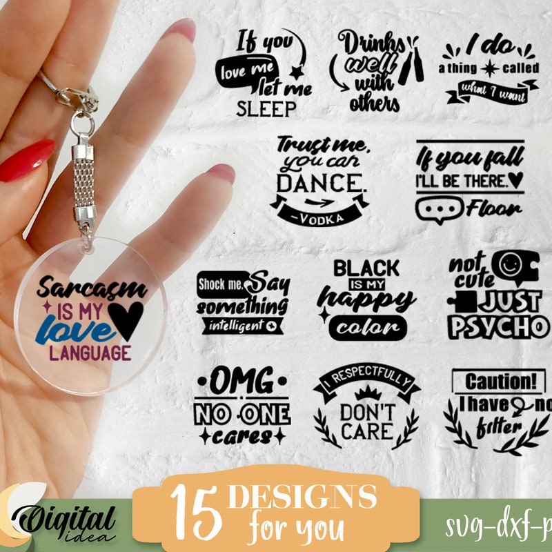 Funny Sayings Keychain - Etsy