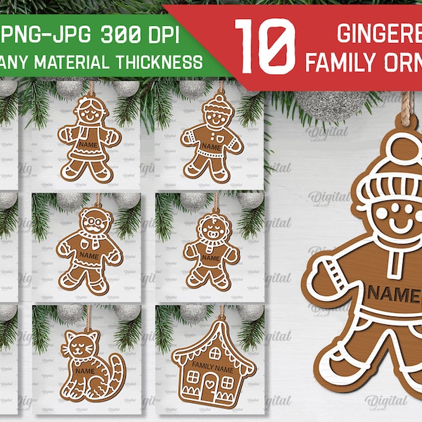 Gingerbread Family - Etsy