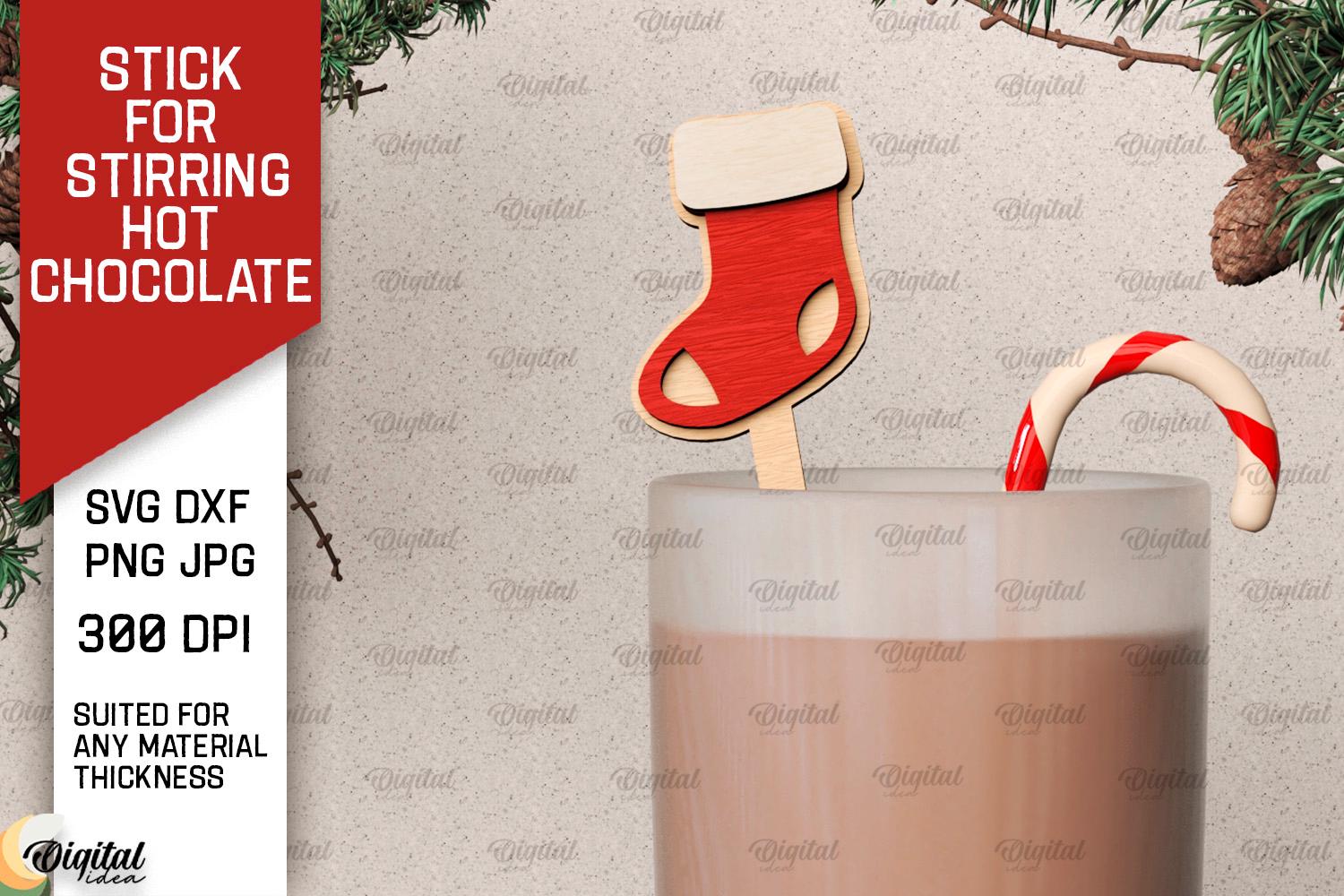 3D Christmas Stirring Sticks Bundle, Engraved Hot Drink Toppers Laser ...