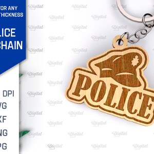 Police Keychain Bundle, Police Laser Cut, Engraved Police Badge ...