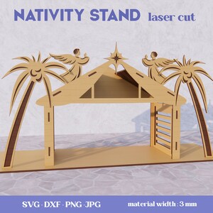 Nativity Stand Laser Cut Bundle, Nativity Scene Wooden Stand, Standing ...