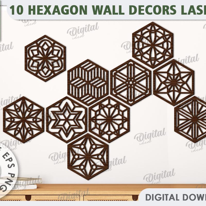 Hexagon Wall Art - Etsy