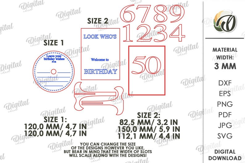 3D Guest Book Alternatives Bundle, Sign With Stand Laser Cut Files ...
