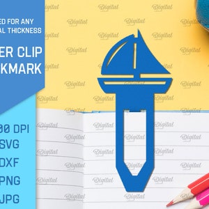 Paper Clip Bookmarks SVG Bundle, Book Bookmark Paper Cut, Bookmark ...