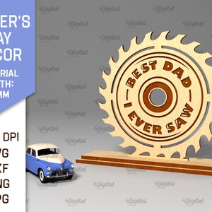 3D Father's Day Decors Bundle, Dad Stand Svg, 3D Laser Cut Home Decor ...