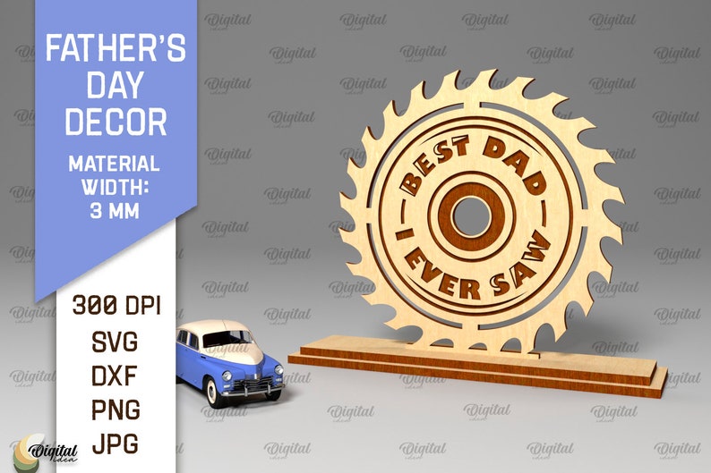 3D Father's Day Decors Bundle, Dad Stand Svg, 3D Laser Cut Home Decor ...