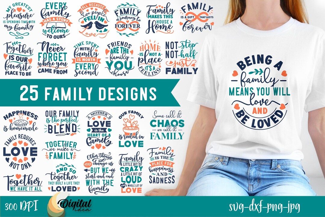 Family SVG Bundle, Family Quotes and Sayings, Cute Family Designs ...