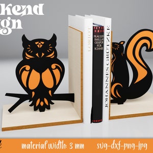 3D Book End Bundle, Lasercut Bookend Designs, Book Holder Glowforge ...
