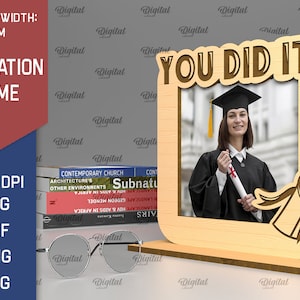 3D Graduation Photo Frames Bundle, Graduate Picture Frame With Stand ...