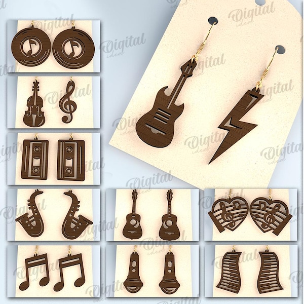 Piano Note Earring - Etsy