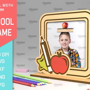 3D Kids School Photo Frames Bundle, School Picture Frame With Stand, 3D ...