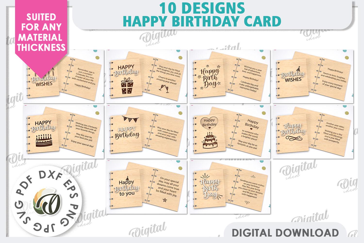 3D Birthday Laser Cut Mega Bundle, 275 Happy Birthday Designs, B-day ...