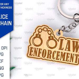 Police Keychain Bundle, Police Laser Cut, Engraved Police Badge ...