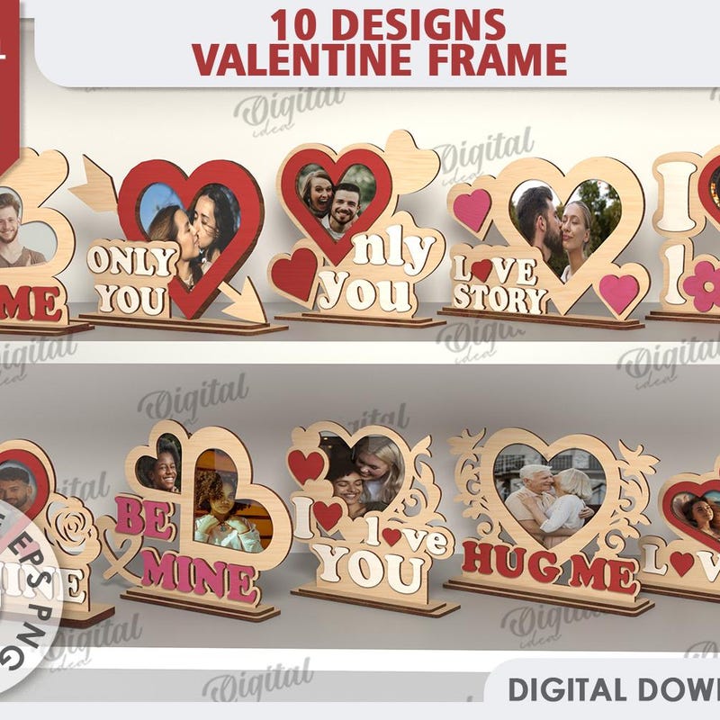 Valentine Picture Frames - Etsy