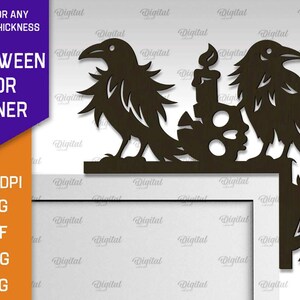 Halloween Door Corners Bundle, Spooky Trim Corner Laser Cut, Scary Door ...