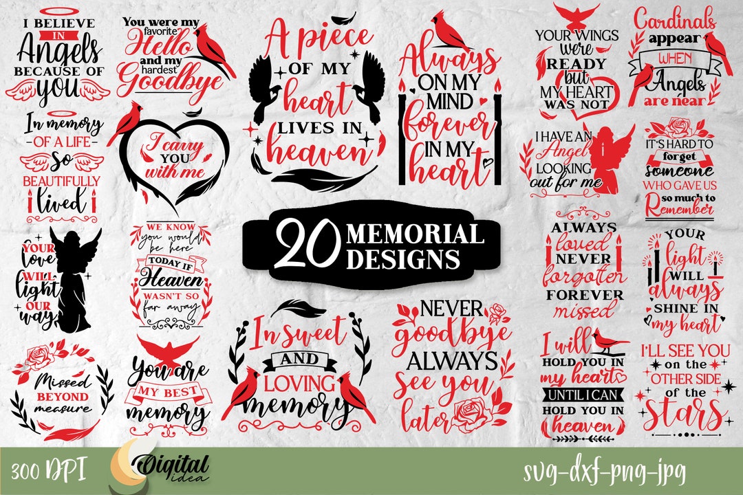 In Loving Memory SVG Bundle, Memorial Svg Bundle, Cardinal SVG ...