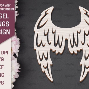 Angel Wings SVG Bundle, Wings Laser Cut, Bird Wings Paper Cut, Angel ...