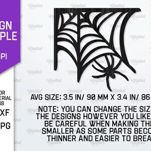 Halloween Spider Web Decor Bundle, Wooden Halloween Wall Art Laser Cut ...