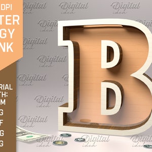 3D Letter Piggy Banks Bundle, Alphabet Piggy Bank Box, A to Z, 26 Money ...