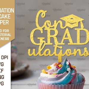 Graduation Cake Toppers Bundle, Graduation Cupcake Topper Laser Cut ...