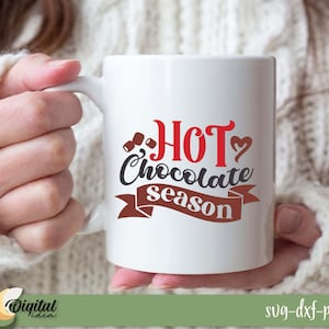 Hot Cocoa Quotes SVG Bundle, Cozy Sayings SVG, Winter Gift Designs, Hot ...