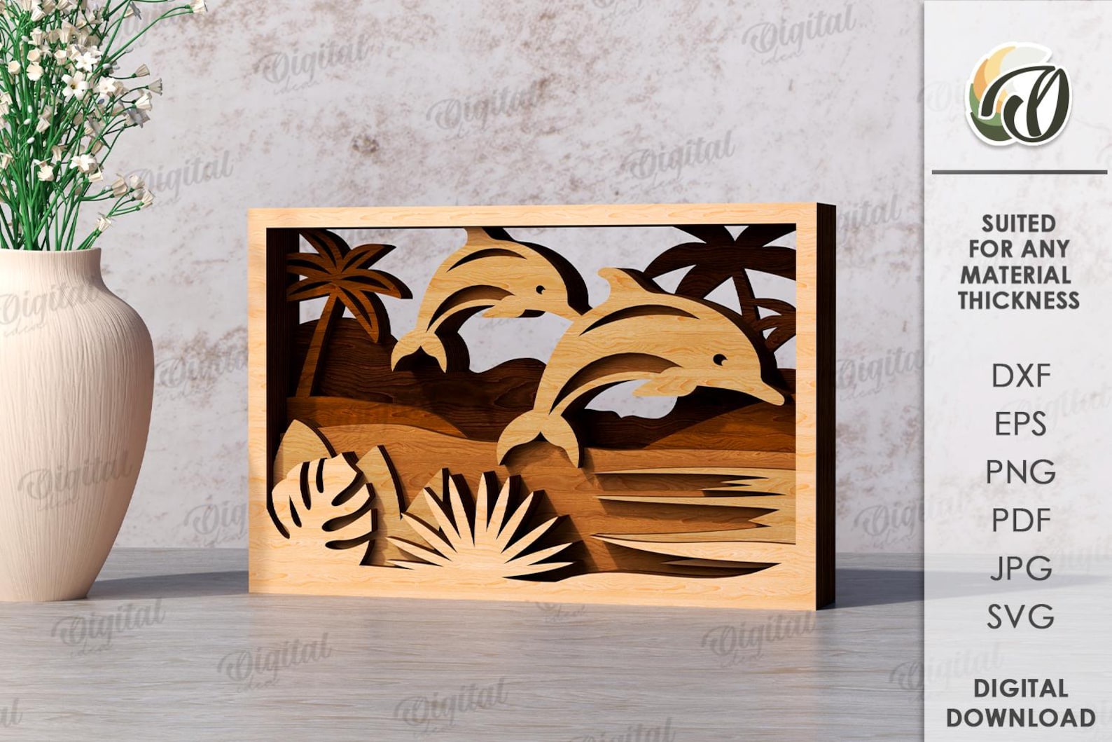 3D Layered Home Decors Bundle, Multi-layered Shadow Box Laser Cut ...
