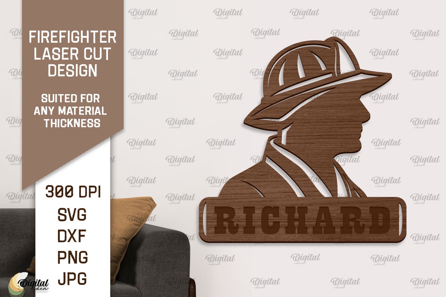 Firefighter Signs Bundle, Custom Name Sign Laser Cut, Fire Fighter ...