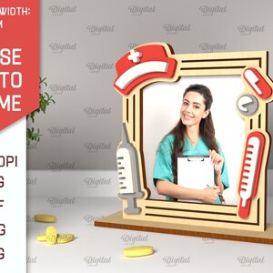 3D Nurse Frames Bundle, Nurse Picture Frame Laser Cut, Nurse Photo ...
