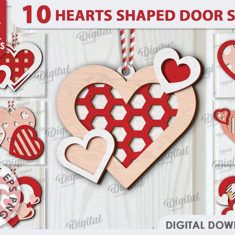 Fancy Heart Ornaments - Etsy