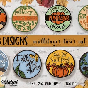 Fall Laser Cut Mega Bundle, 227 Home Decor Lasercut Designs, 3D Laser ...