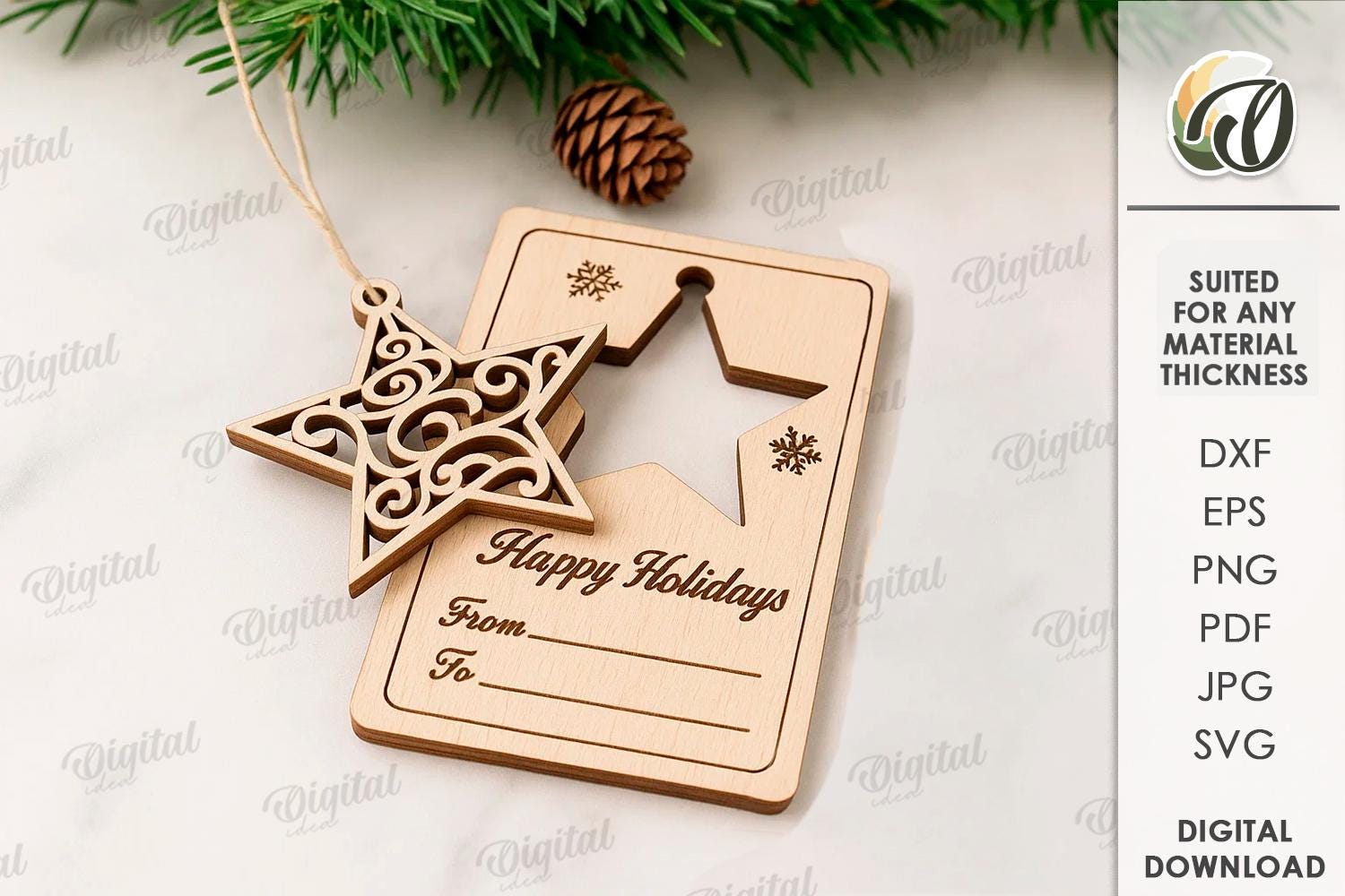 3D Christmas Gift Pop up Cards Bundle, Christmas Greeting Card Laser ...