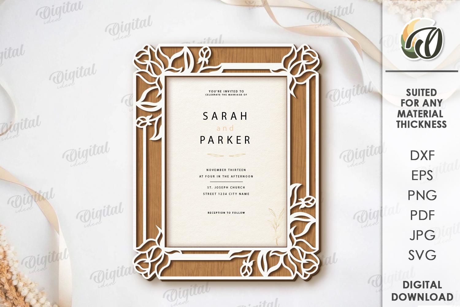 3D Wedding Invitations Bundle, Wedding Card Laser Cut, Wedding Invite ...