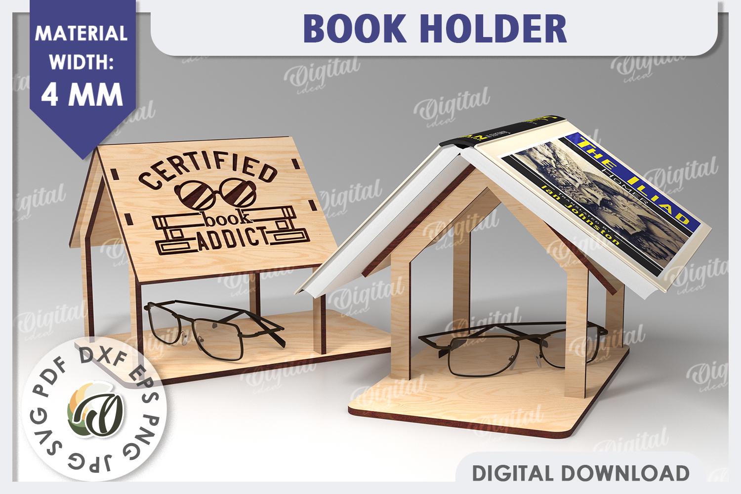 3D Book Holders Bundle, Book Rest Laser Cut, Reading Quotes Svg, Wooden ...