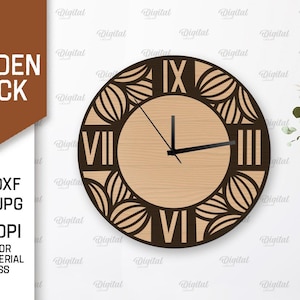 3D Wall Clock Faces Bundle, Decorative Clock Laser Cut, Home Decor, Modern Clock Face, Mandala ...