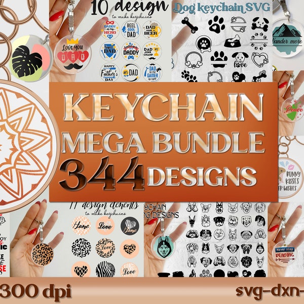 Keychain Svg Round - Etsy