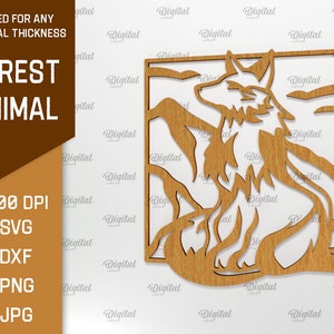 Forest Animals Signs Laser Cut Bundle, Wild Animals Wall Art, Animals ...