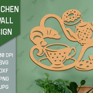 Kitchen Wall Art Bundle, Kitchen Signs Lasercut, Kitchen Designs Laser ...