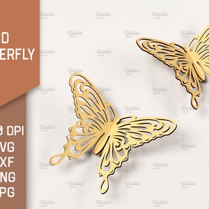 3D Butterflies and Dragonflies Bundle, 3D Butterfly Lasercut, Dragonfly ...