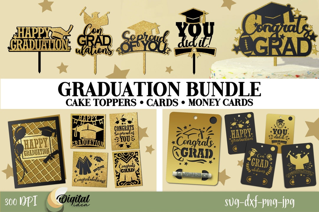 Graduation Paper Cut Bundle, Graduation Greeting Card Paper Cut ...