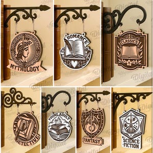 3D Book Genre Dividers Bundle, Bookshelf Divider Tab Laser Cut, Reading ...