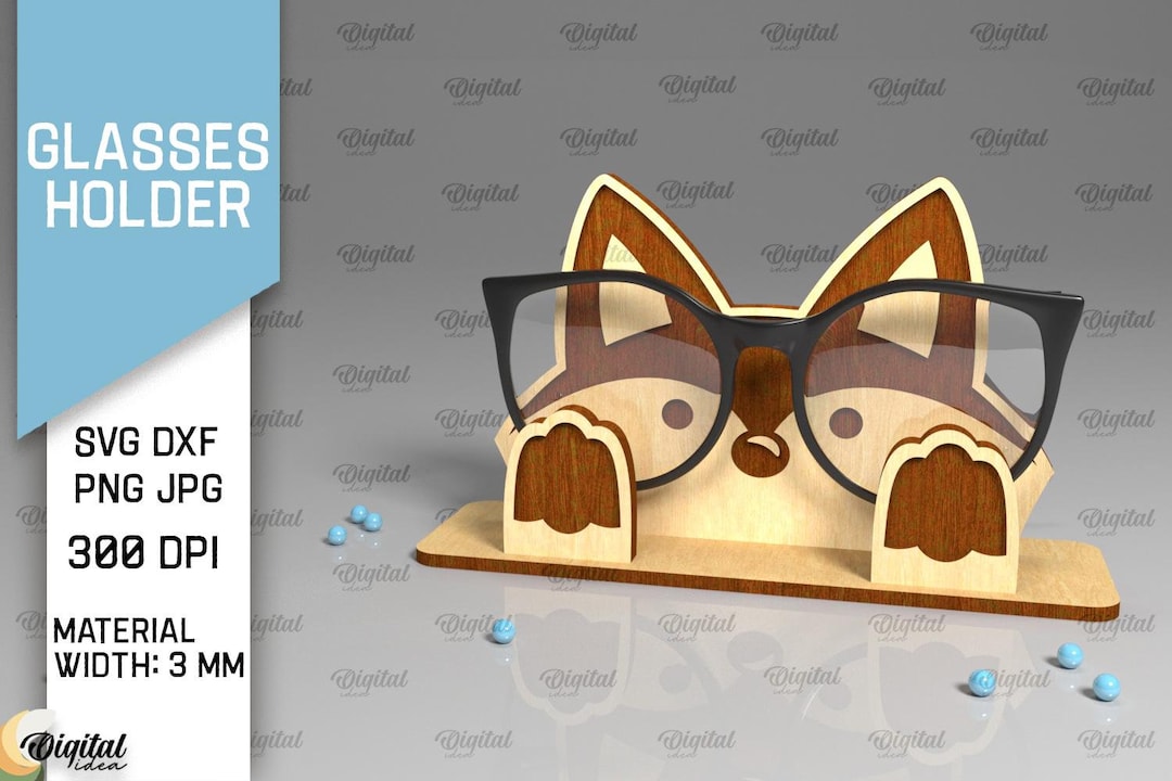 3D Fox Glasses Holders Bundle, Cute Glasses Holder Laser Cut, Wooden ...