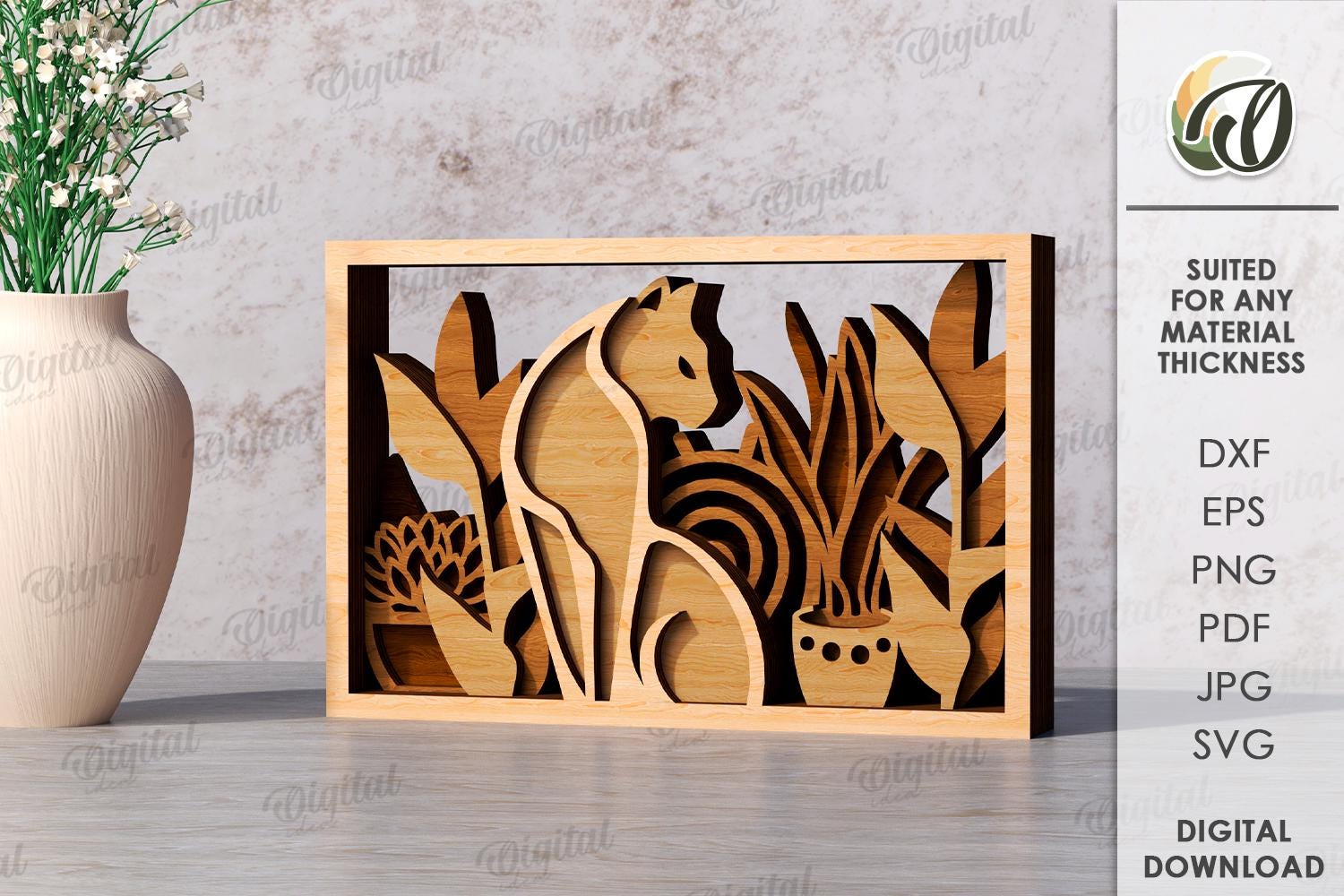 3D Layered Home Decors Bundle, Multi-layered Shadow Box Laser Cut ...