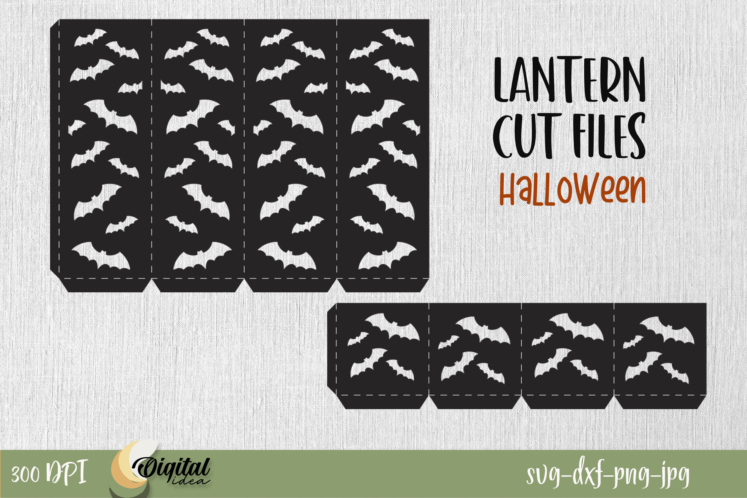 Halloween Lantern SVG Bundle, 3D Halloween Lantern Template, Paper ...