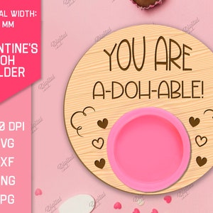 Valentine's Day Play Doh Holders Bundle, Playdoh Holder Laser Cut, Kids ...