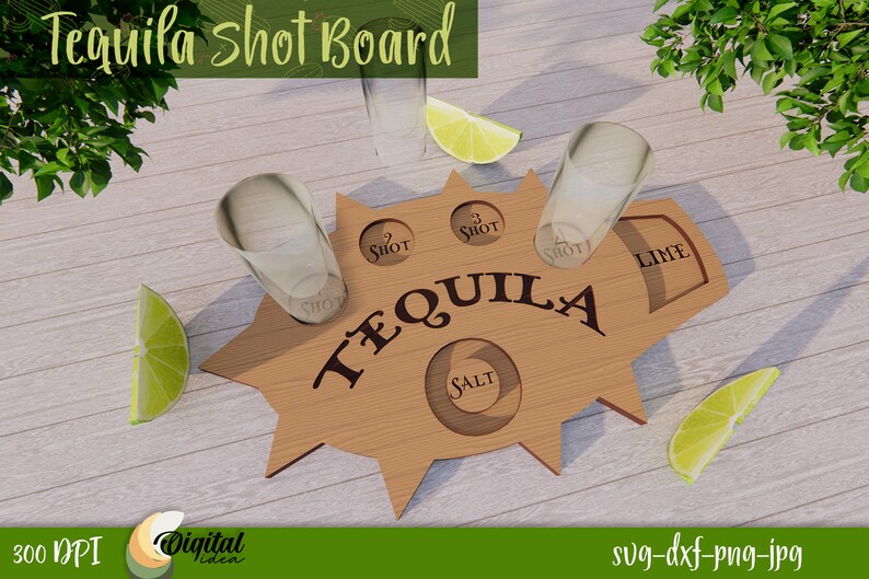 Tequila Shot Boards Bundle, 3D Tequila Trays Lasercut, Tequila Flight ...