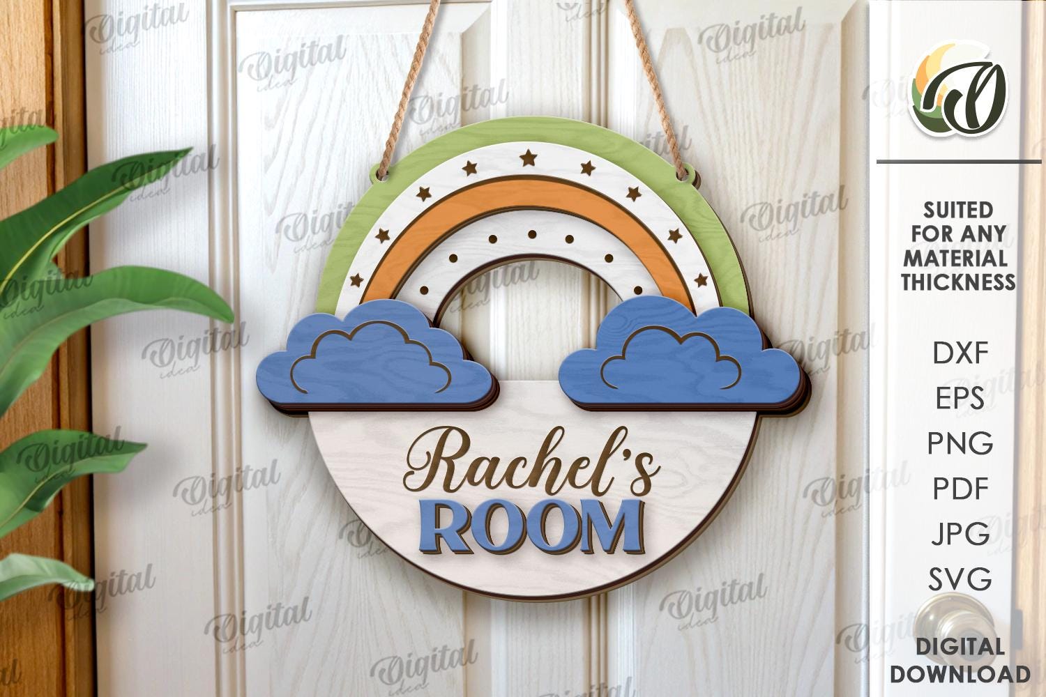 3D Kids Room Signs Bundle, Layered Nursery Decor Laser Cut, Wooden Kid ...
