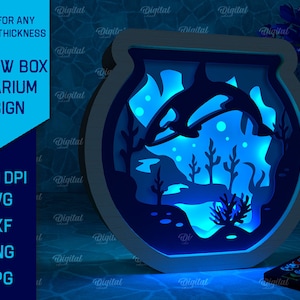 Aquarium Shadow Box Bundle, Underwater Shadow Box Paper Cut, 3D ...